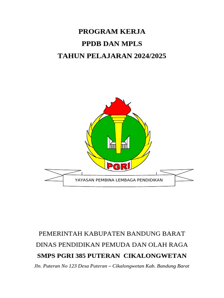 Program PPDB Dan MPLS 2024 Fix | PDF