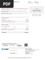 Att Bill | PDF | Cheque | At&T