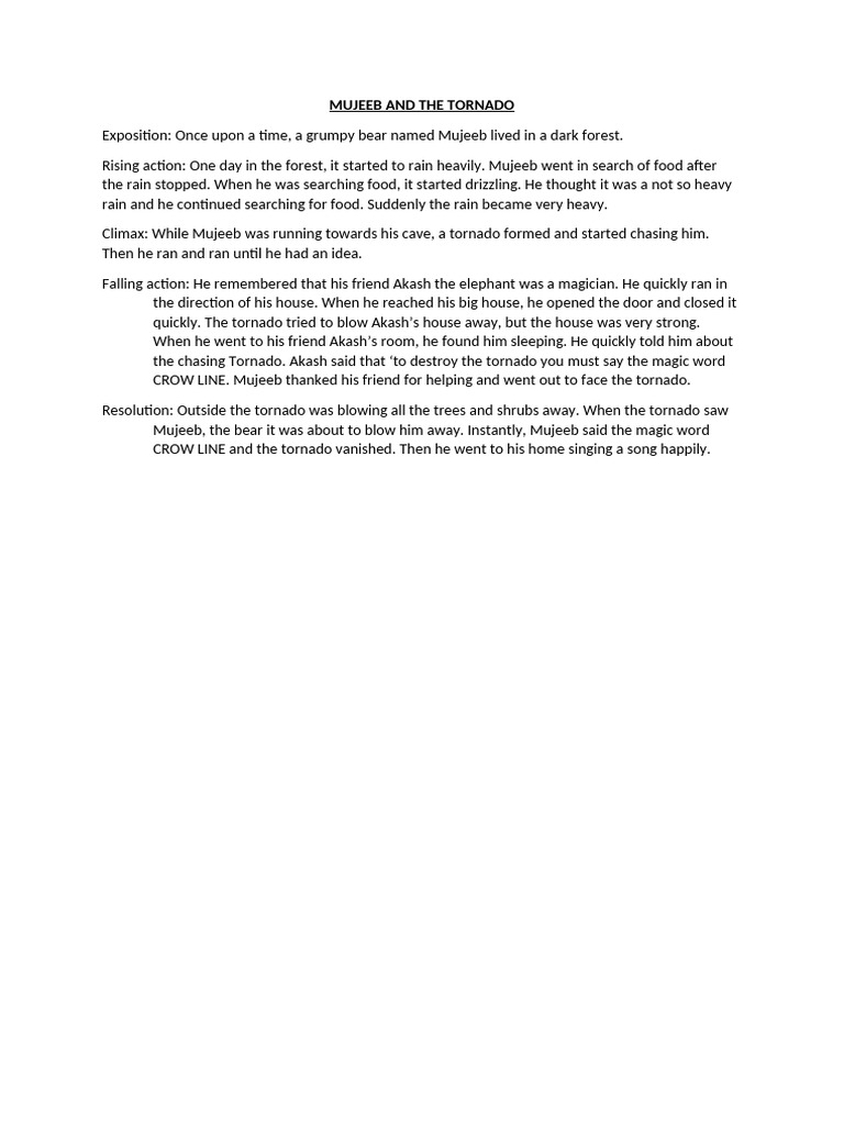 Mujeeb and The Tornado | PDF