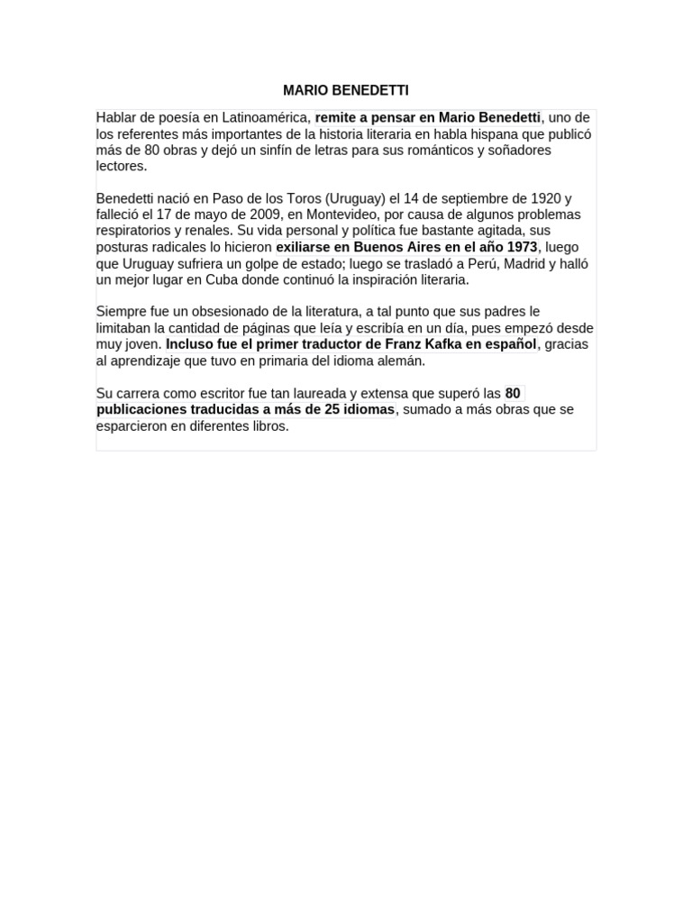 Mario Benedetti | PDF