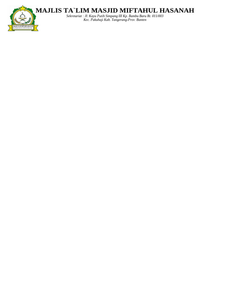 Kop Bambu Baru | PDF