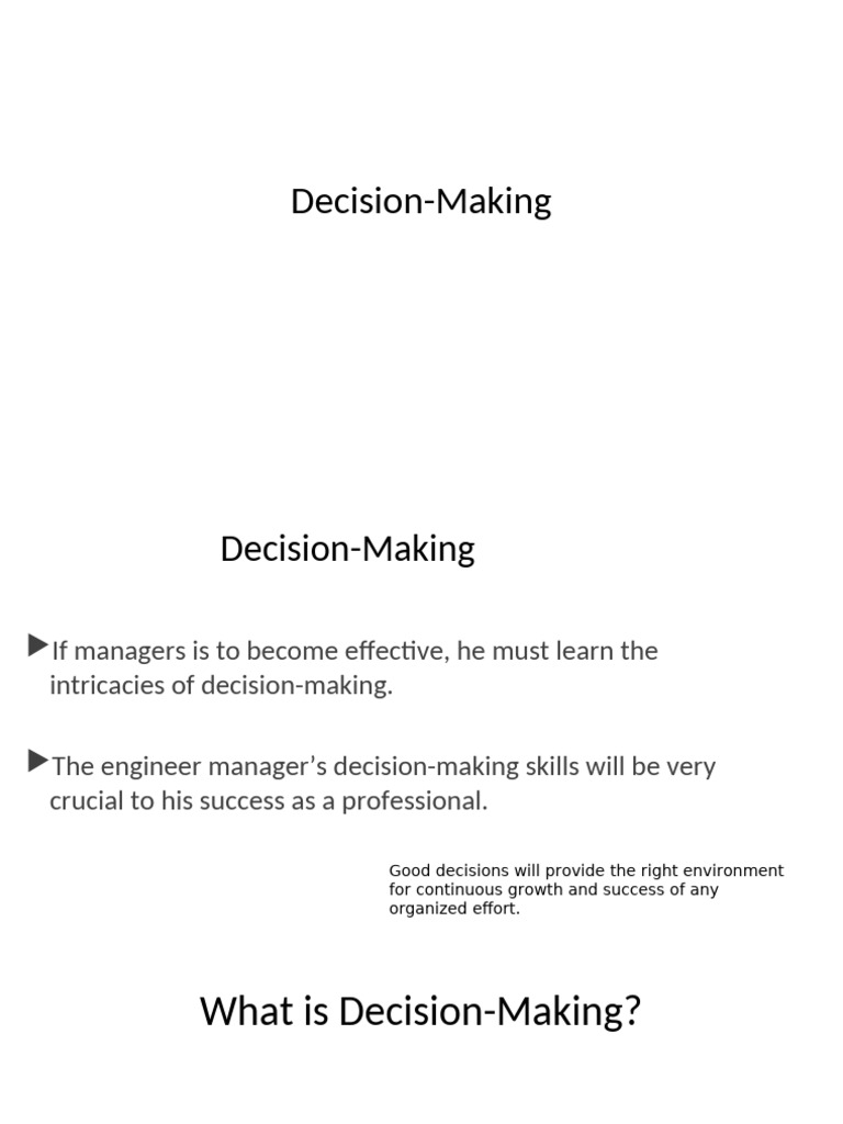 LO2 - Chapter 2. Decision Making 1 | PDF