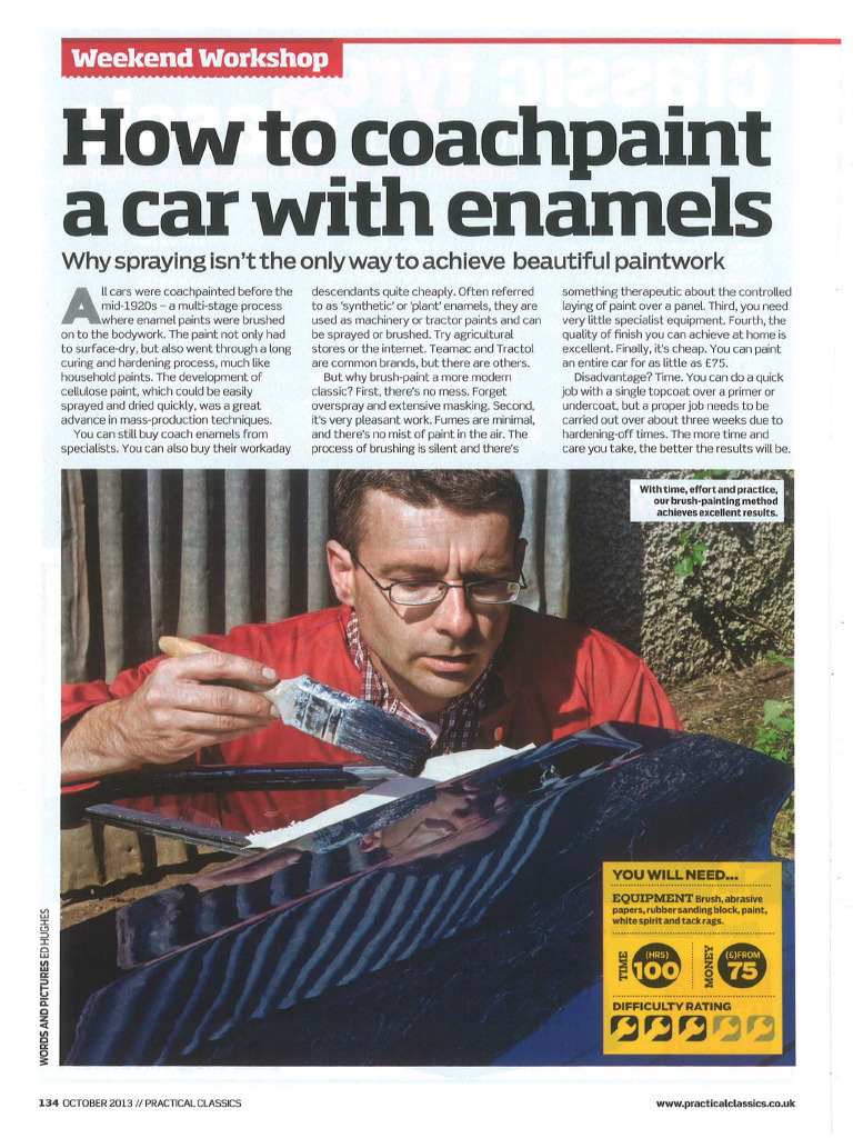 Coach Painting A Car With Enamels | PDF