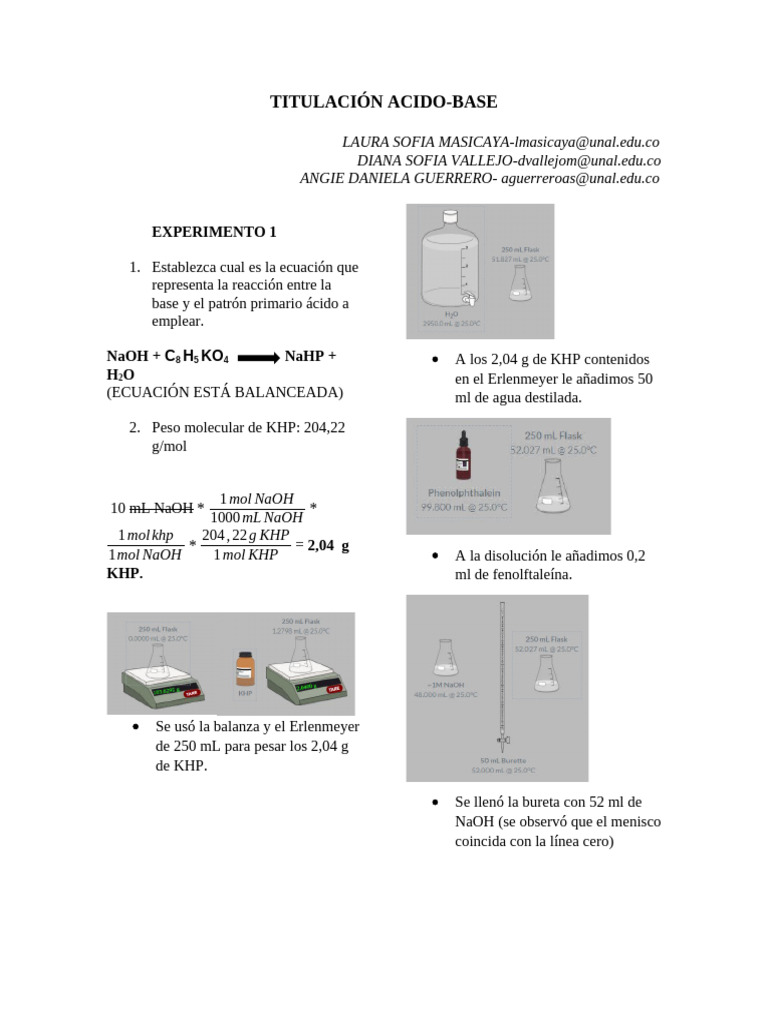 Informe Acido Base | PDF