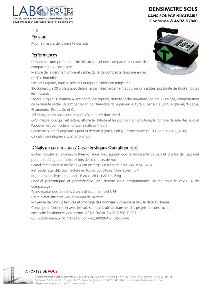 fiche-detaillee-SDG200-labo Route | PDF