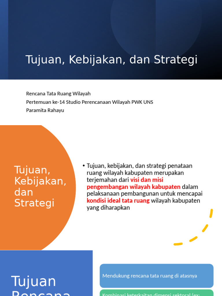 Tujuan, Kebijakan, Dan Strategi | PDF