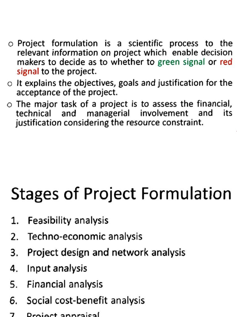 Project Formulation and Project Appraisal | PDF