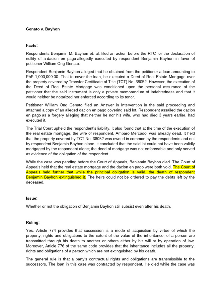 Genato v. Bayhon | PDF