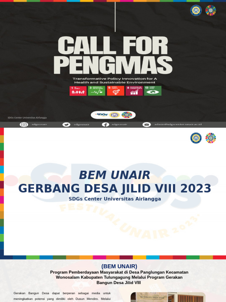 CFP Bem Unair Sdgs 2023 Monev 1 | PDF