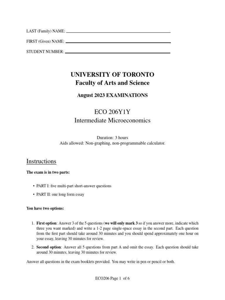 2023 Summer Final Exam 206 Partial Solutions | PDF