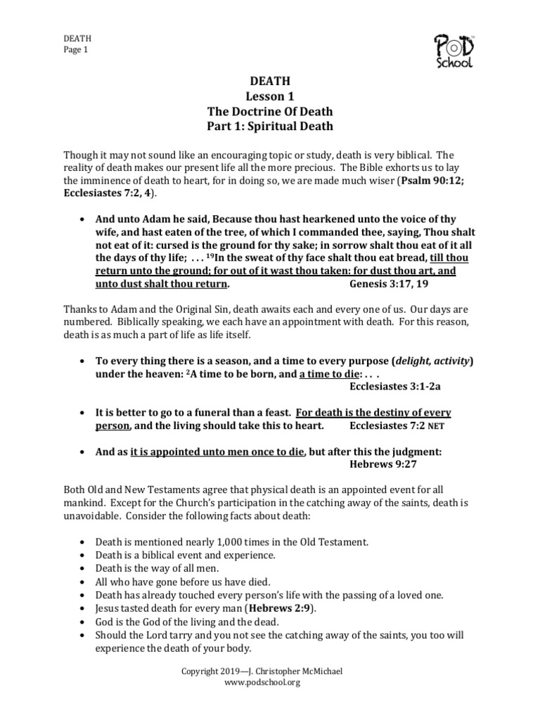 DEATH Course 2020apr30 | PDF