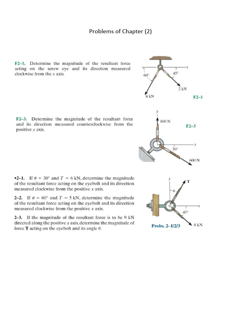 Statics Problems 2019 | PDF