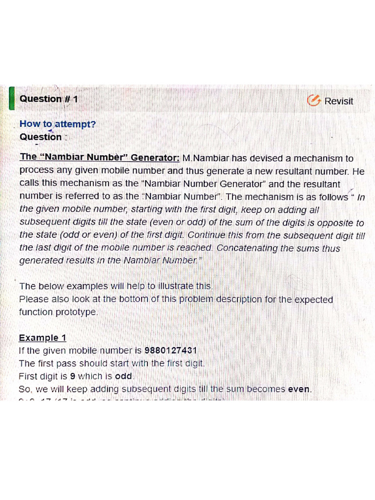 The Nambiar Number Generator | PDF