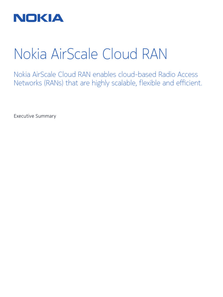 Nokia Airscale Cloud Ran | PDF
