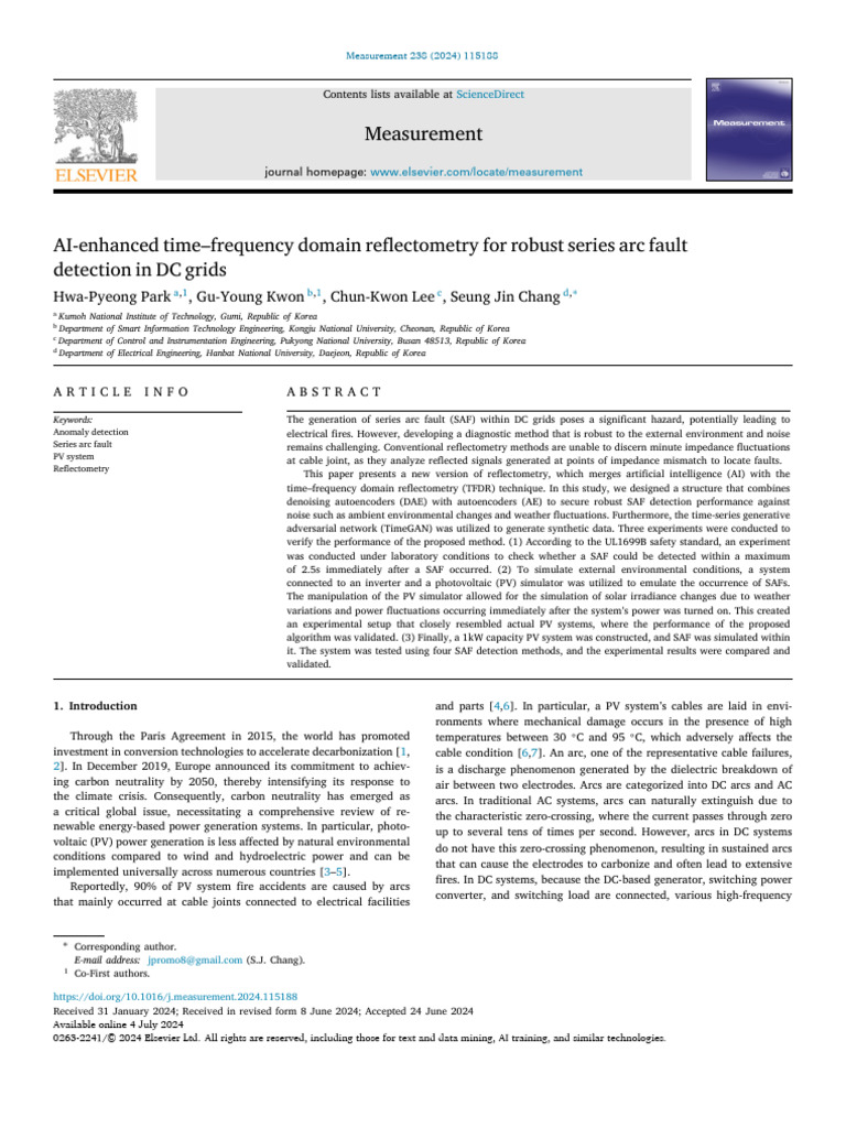 Ai Enhanced Time Frequency Domain Reflectometry For Robust Seri 2024