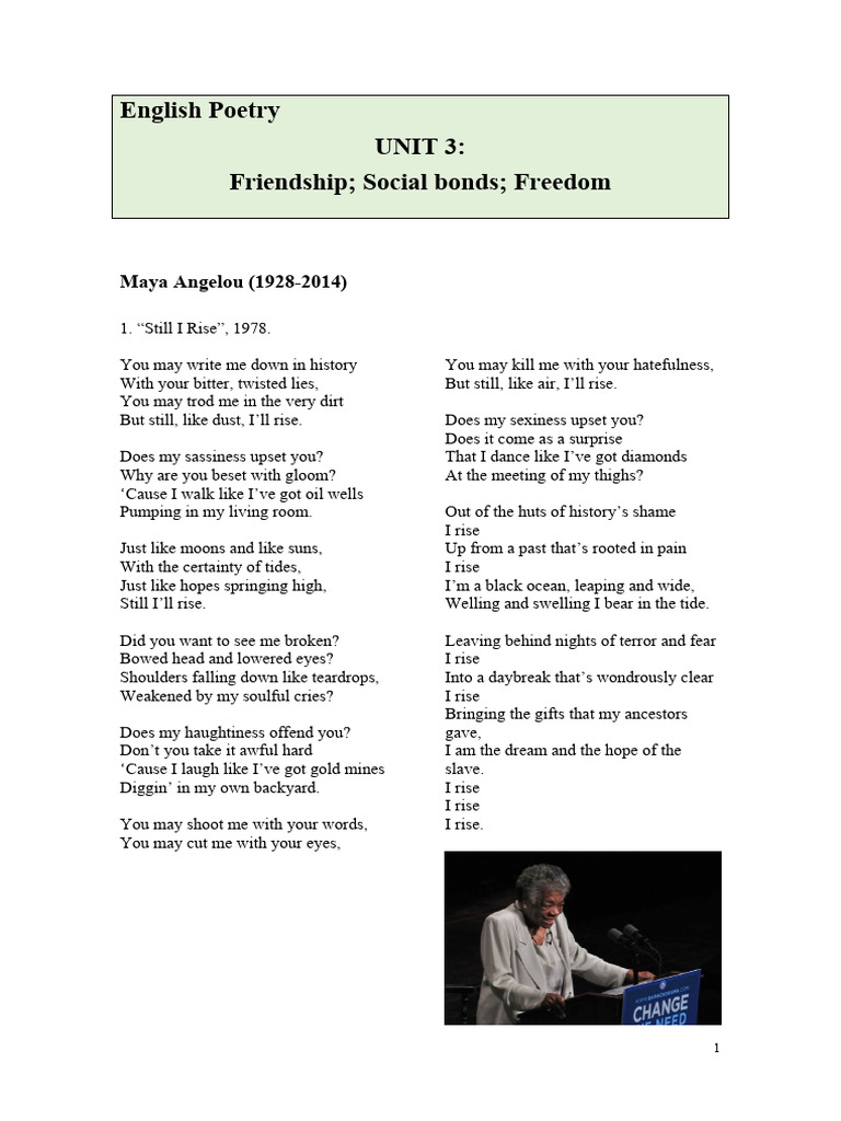 Poems - Unit 3 | PDF