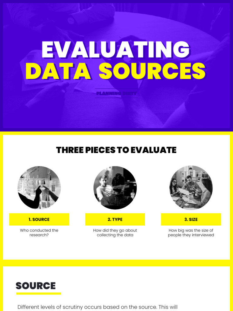 Intermediate - Evaluating Data Sources | PDF