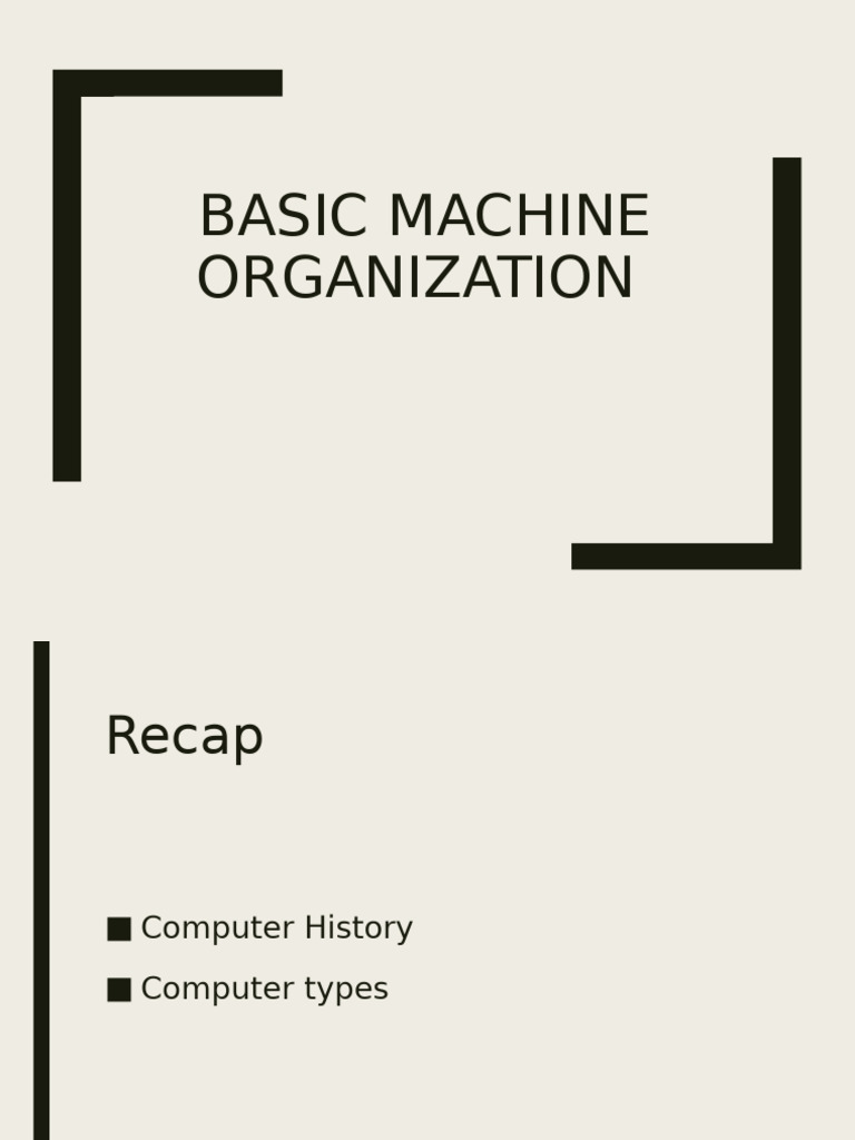 Basic Machine Organization | PDF