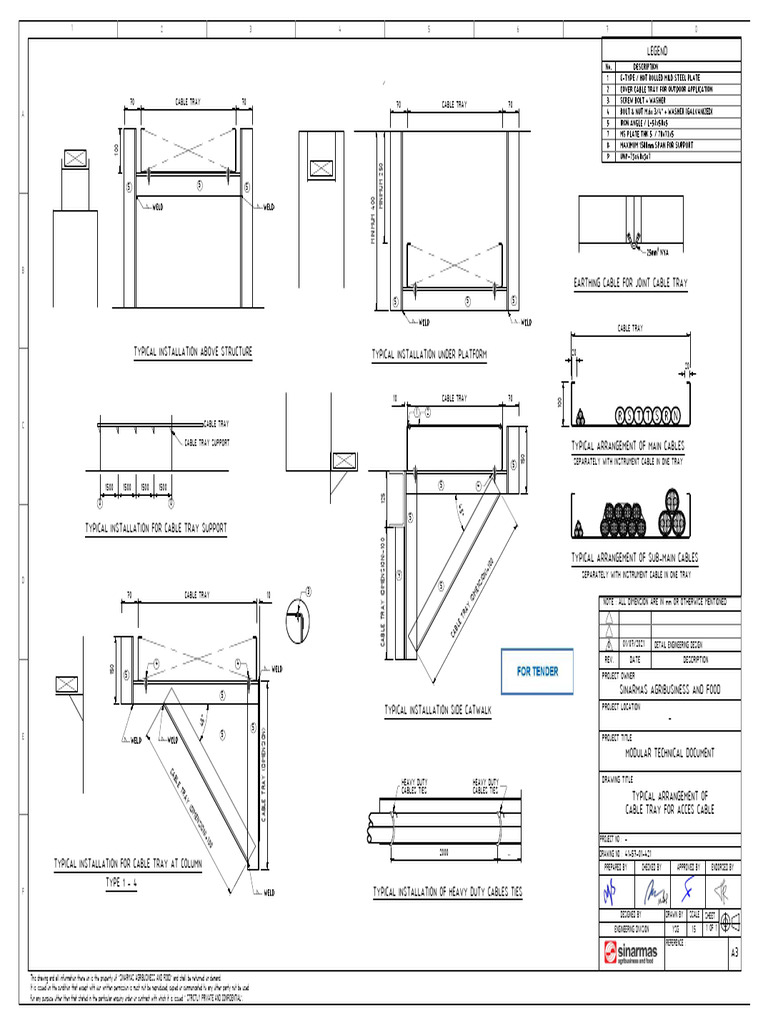 06 - 41-57-01-421 - Typical Arrangement of Cable Tray | PDF
