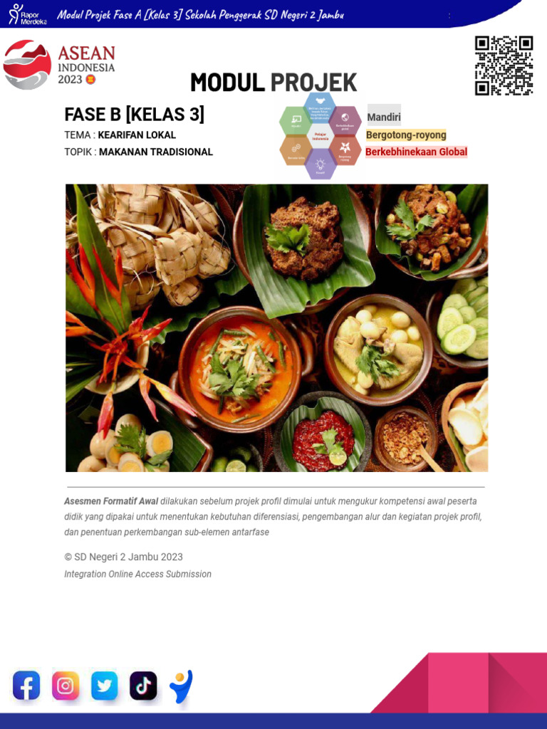 Contoh Projek Kelas 3 Makanan Tradisional | PDF