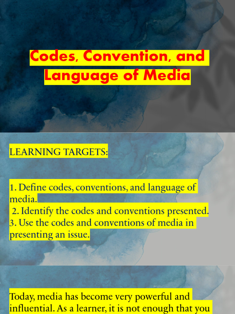 Codes Convention and Language of Media | PDF | Genre | Information