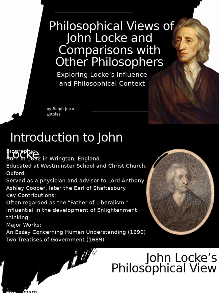 Philosophical Views of John Locke and Comparisons With Other ...