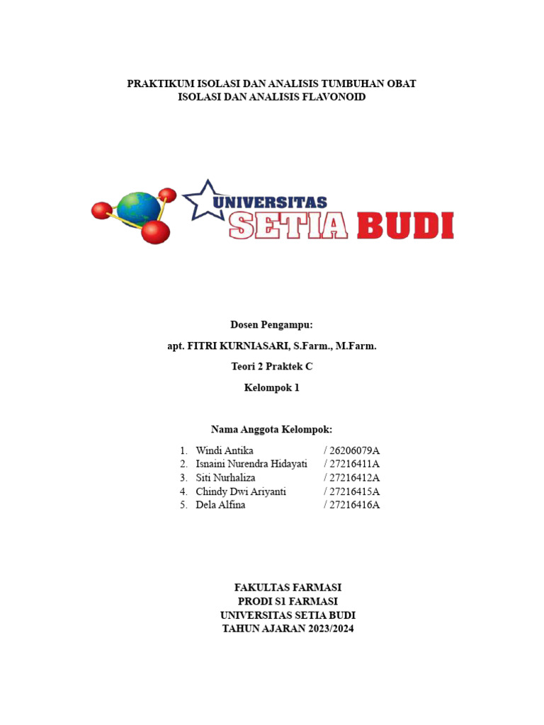 Praktikum Isolasi Dan Analisis Tumbuhan Obat | PDF Praktikum Isolasi Dan Analisis Tumbuhan Obat | PDF