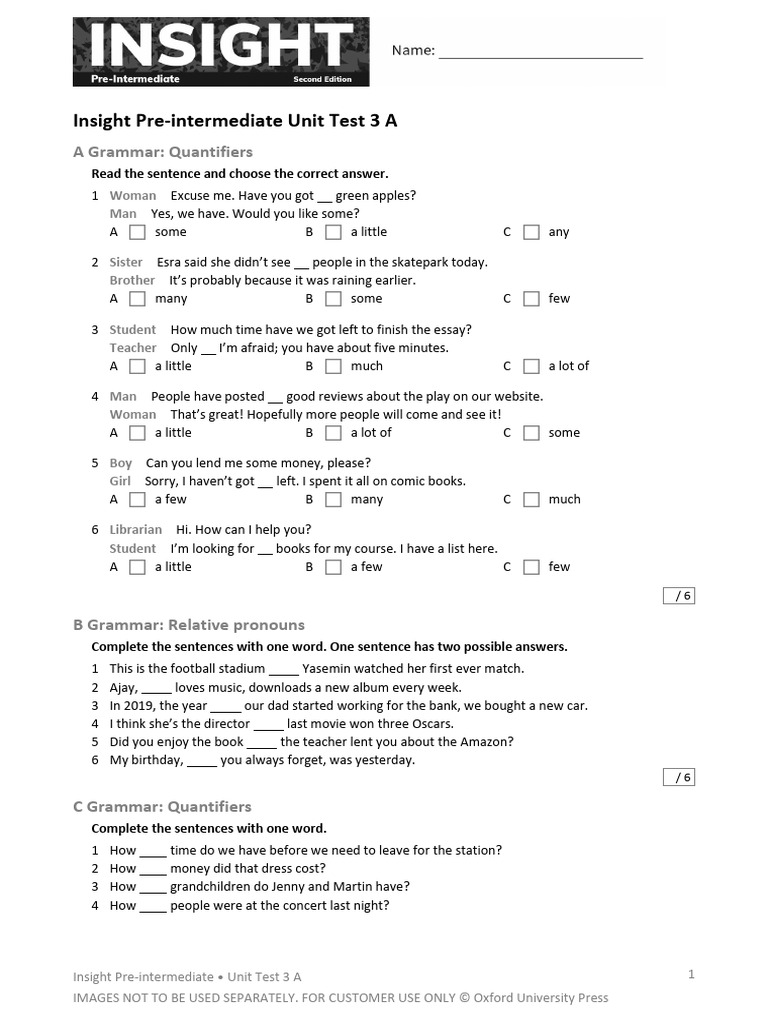 Insight Pre-Intermediate | PDF