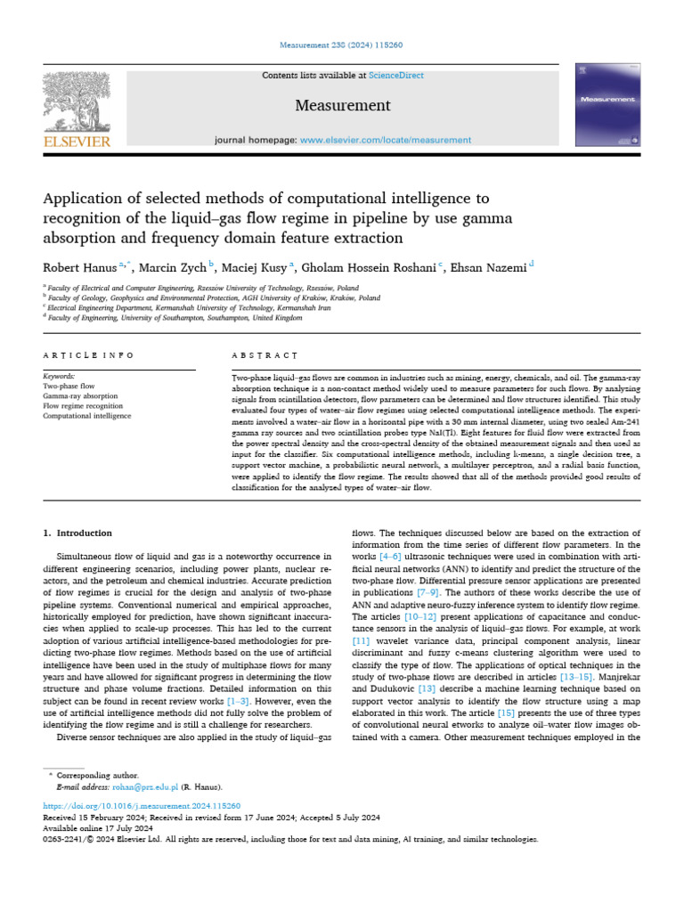 Application of Selected Methods of Computational Intelligence To Re ...