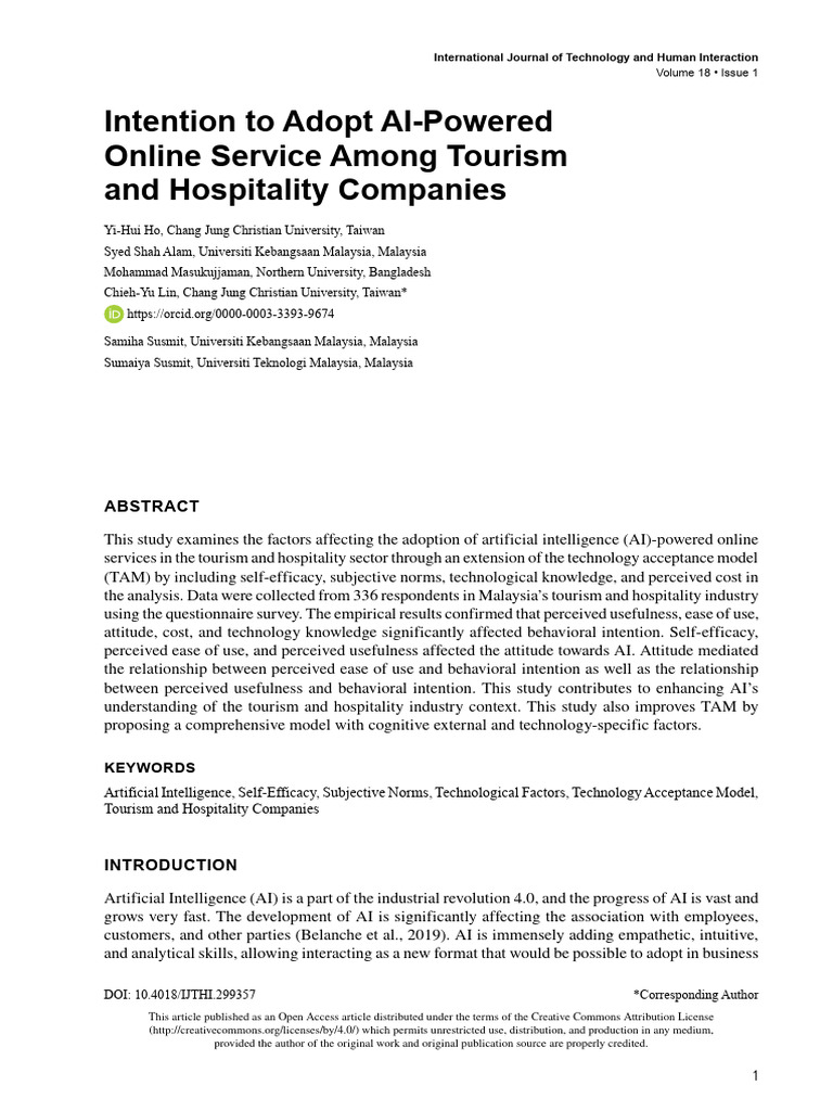 09 - Example Journal With Framework and Items - Tourism | PDF