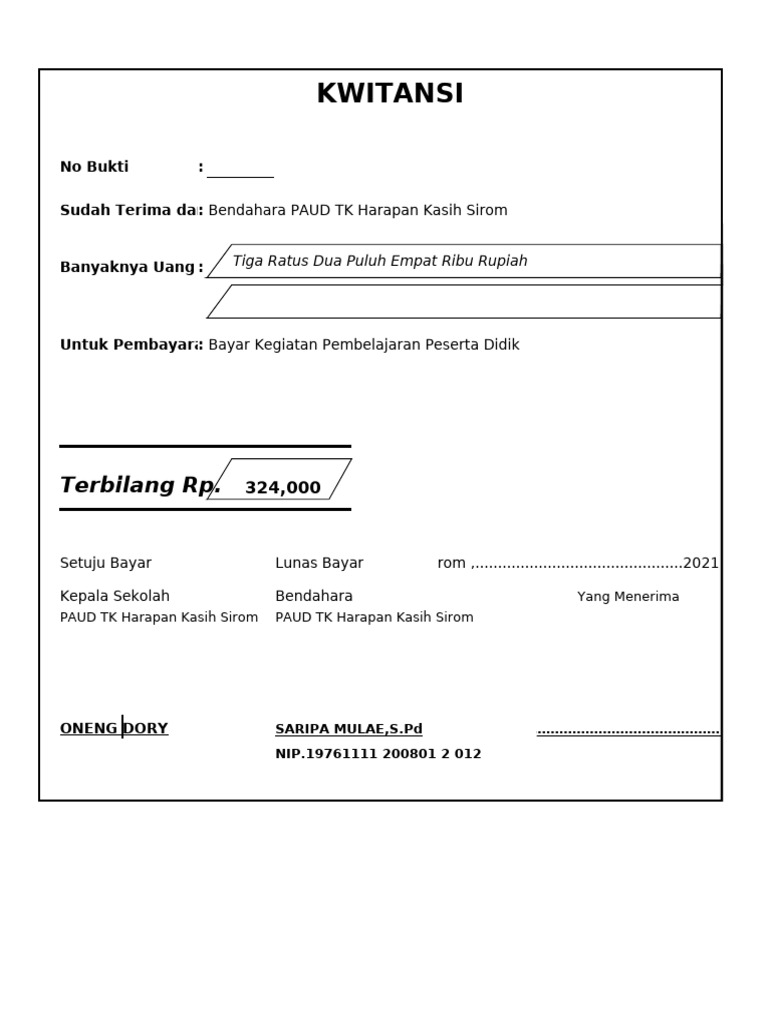 Kwitansi Bop | PDF