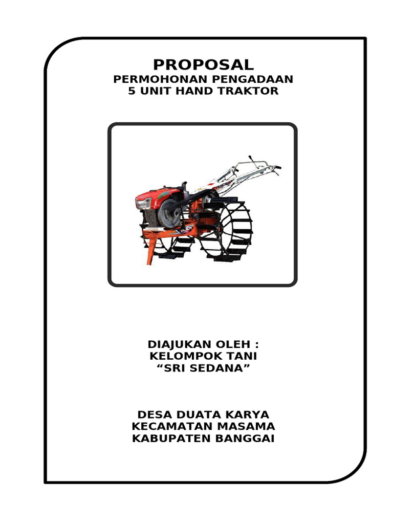 Proposal Hand Traktor | PDF
