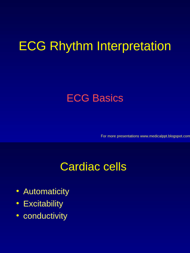 Ecg Rhythm Interpretation Pdf Electrocardiography Cardiovascular