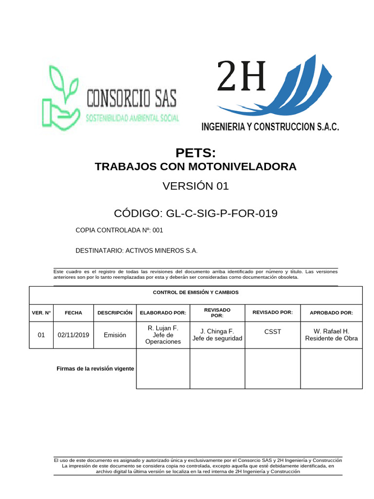 Gl-C-Sig-P-For-019 Pets Motoniveladora | PDF