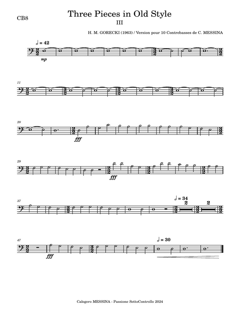 Gorecki - Old Style - 3 Sur 3-CB8 | PDF