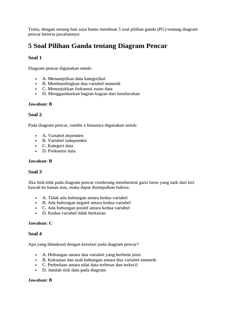 Soal Diagram Pencar | PDF