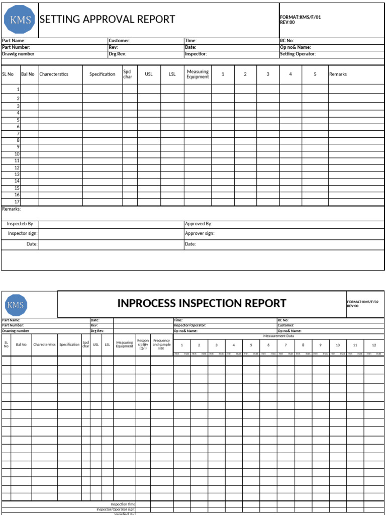Setting Approval Report | PDF
