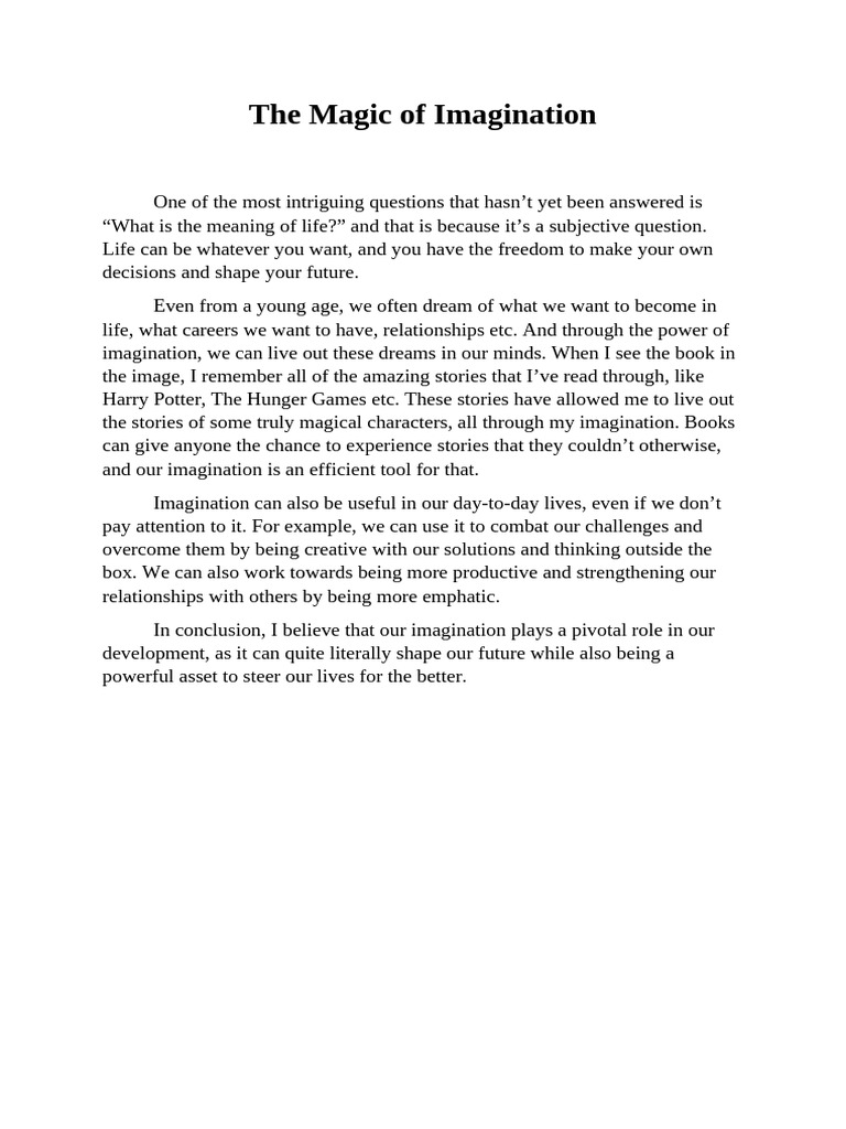 The Magic of Imagination | PDF