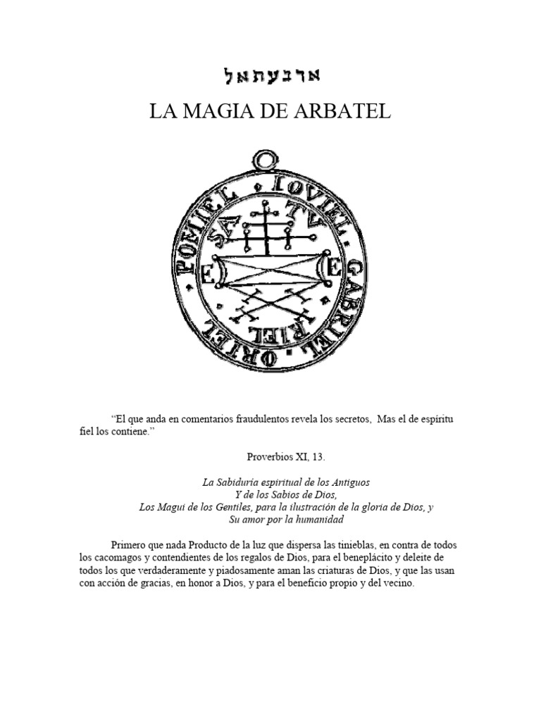 La Magia de Arbatel | PDF