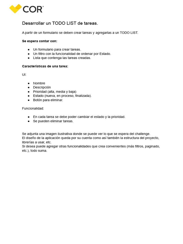 Challenge FRONT-END | PDF