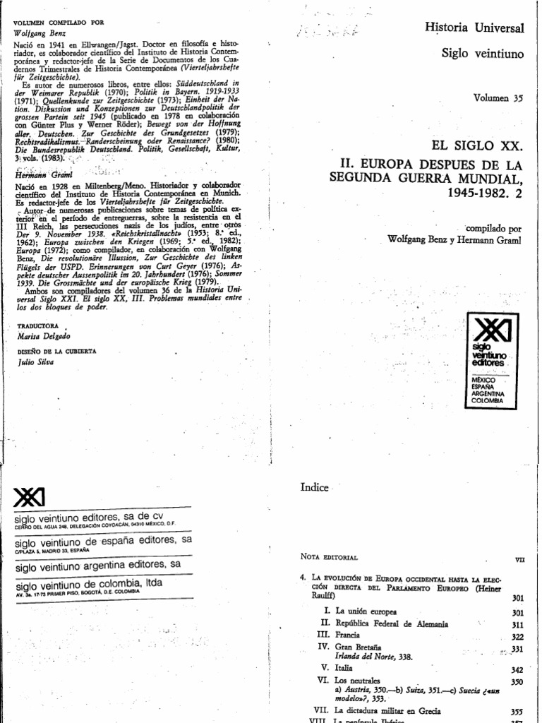 Benz Graml Cap 4 La Evolución de Europa Occ. y Cap 5 de La Muerte de Satalin A Breznev | PDF