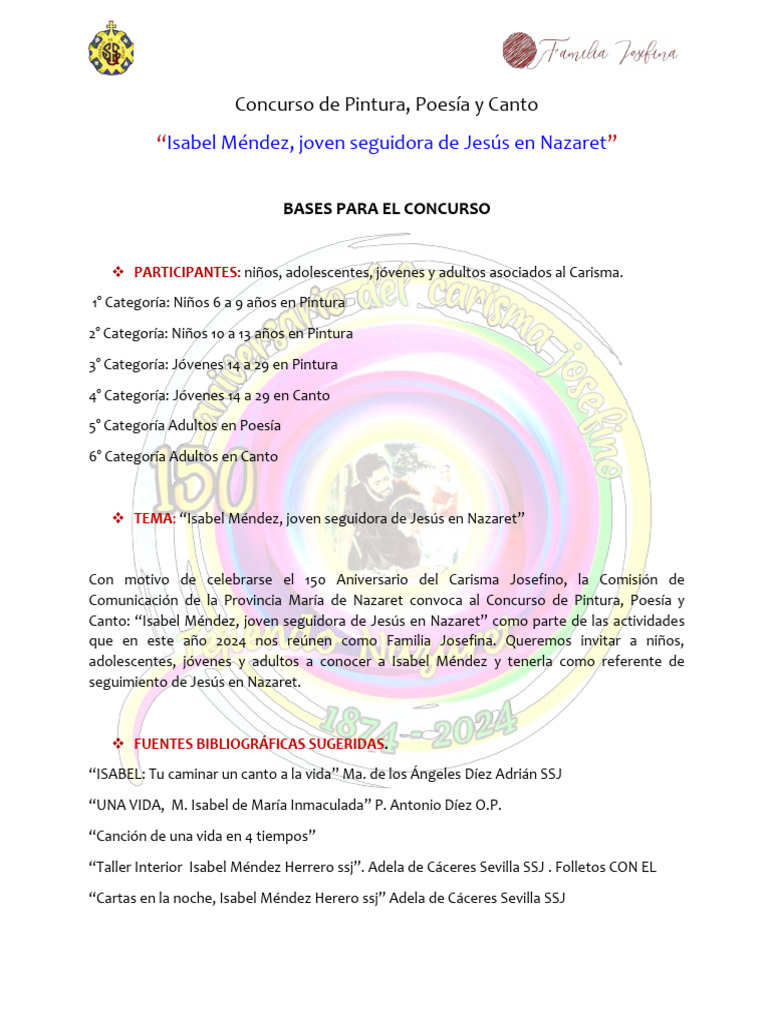Concurso Isabel M 2024 | PDF