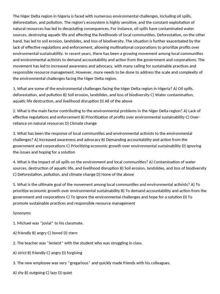 Comprehensive Presentation On Niger Delta | PDF | Sustainability ...