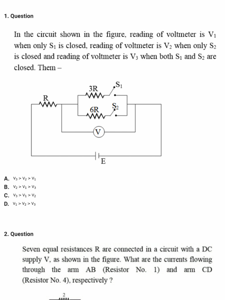 Current Electricity Practice Problems - Aarush Goel - DPP | PDF