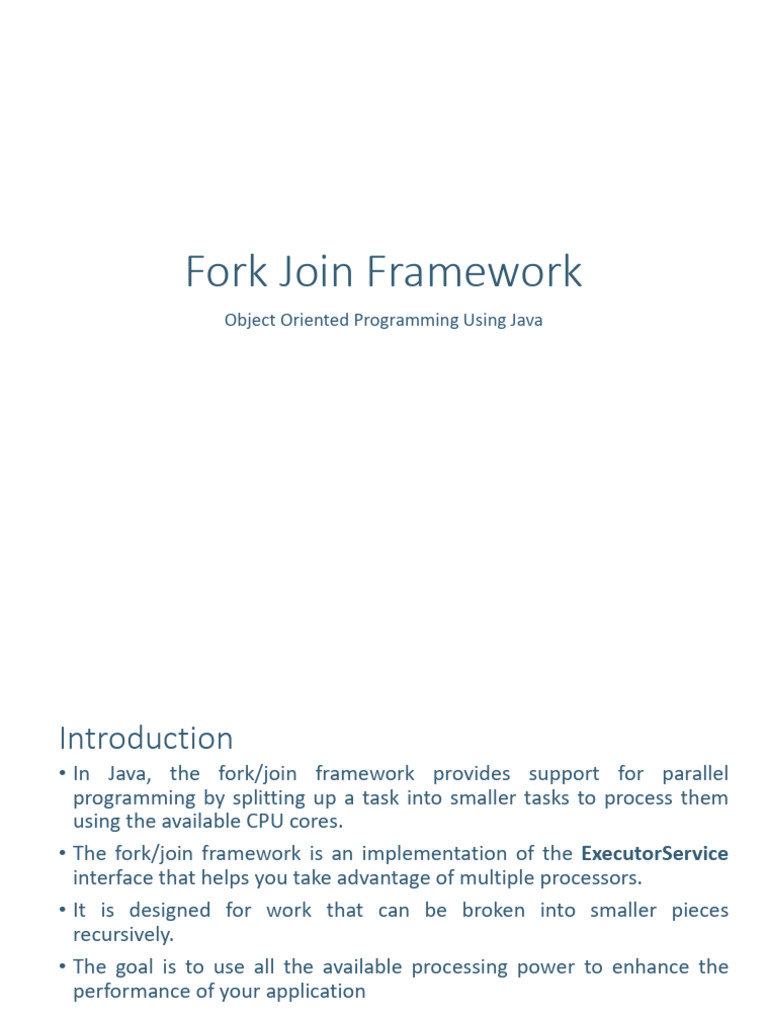 Fork Join Framework | PDF