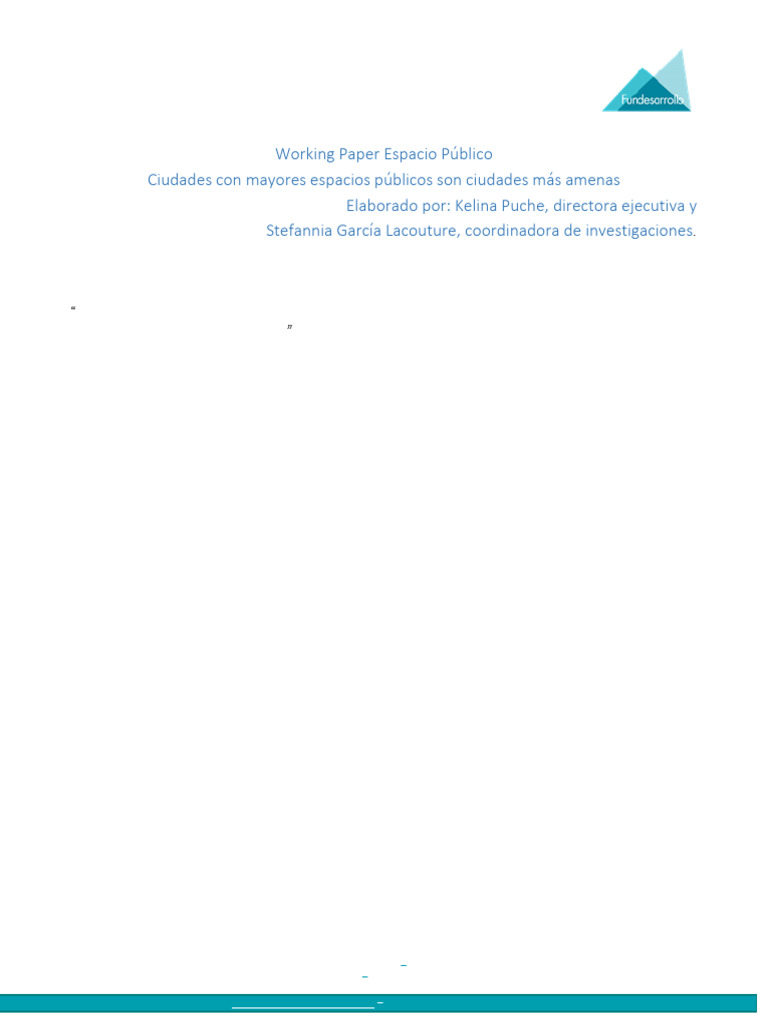 White Paper Espacio Público | PDF