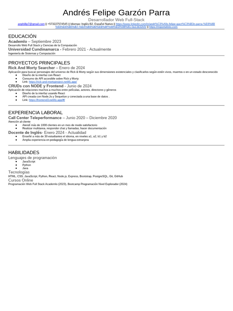 Formato CV ATS (Applicant Tracking System) Bot-Friendly ?? | PDF