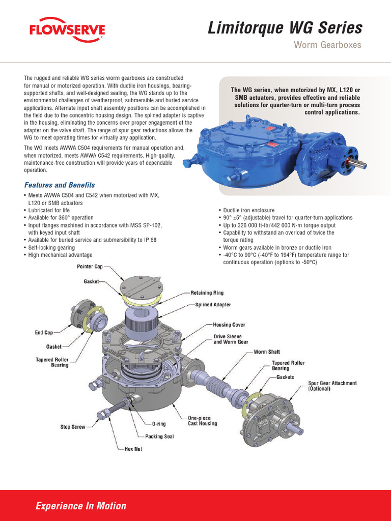 Limitorque WGWormGearboxesSalesBrochure | PDF