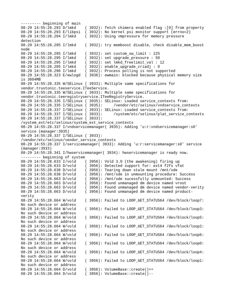 Logcat Prev CSC Log | PDF