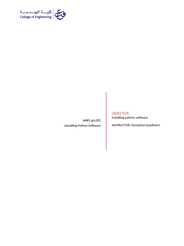 Lab1 Installing Python | PDF